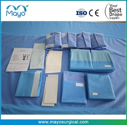 Complex Nonwoven Sterile Hip surgery kit with reinforced U split drape