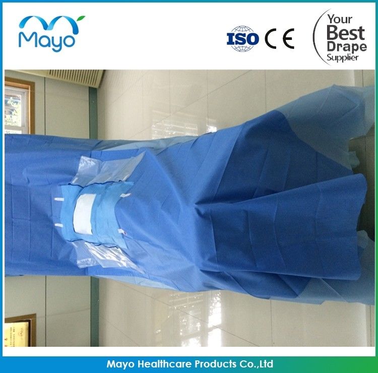 CE Disposable Sterile Laparoscopy Drape with fluid collection pouch