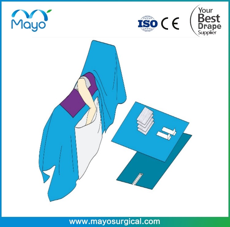 Medical Device Single Use Surgical Hip Drape Pack Essentials