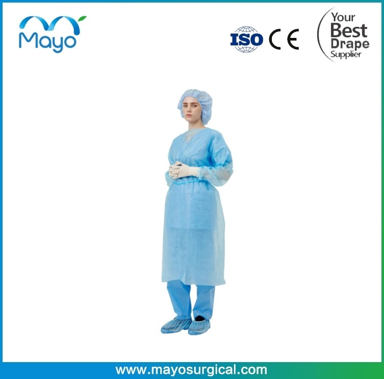 Dental Grade PP Disposable Isolation Gown AAMI Long Sleeve & Elastic ...