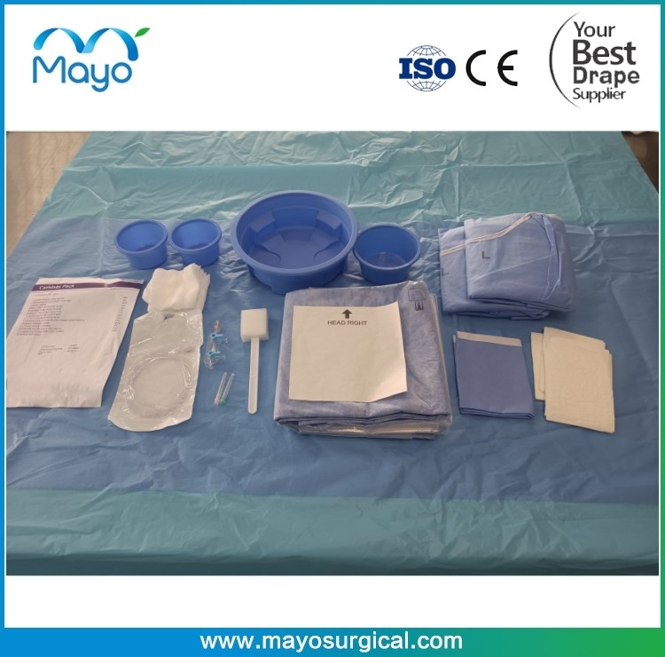 Customized Surgical Cath Lab Angio Drape Pack Set With Interventional ...