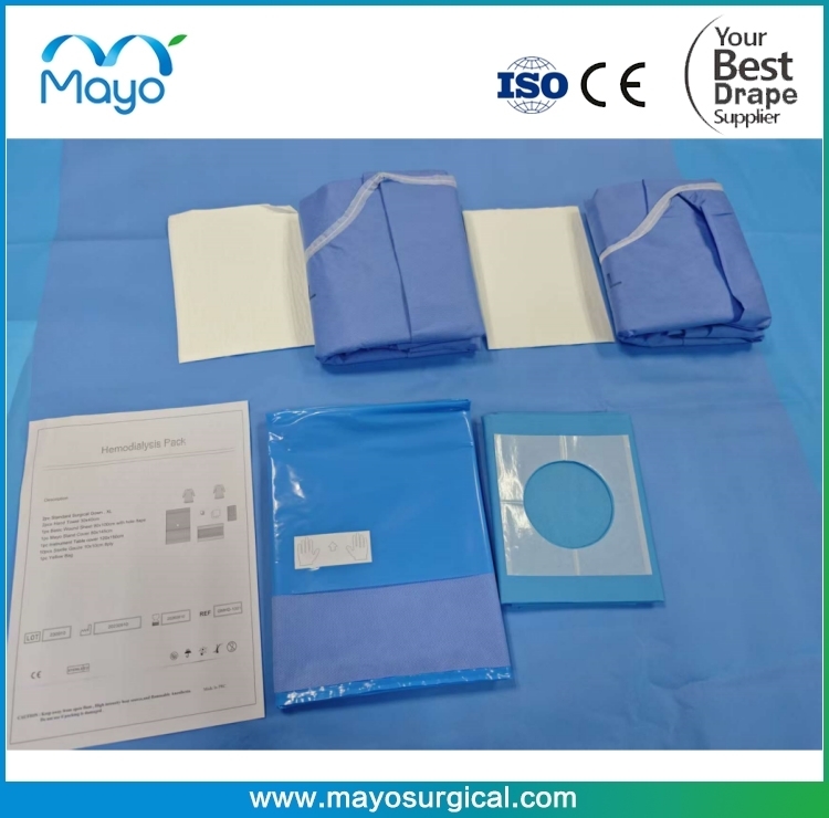 Surgical Disposable Hemodialysis Drape Pack with customized itmes