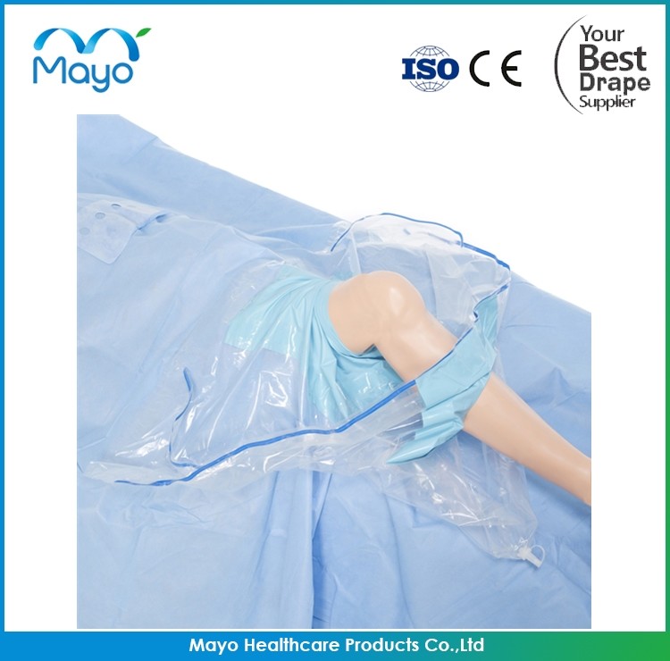 FDA Approved Sterile Knee Arthroscopy Drape With Fluid Collection