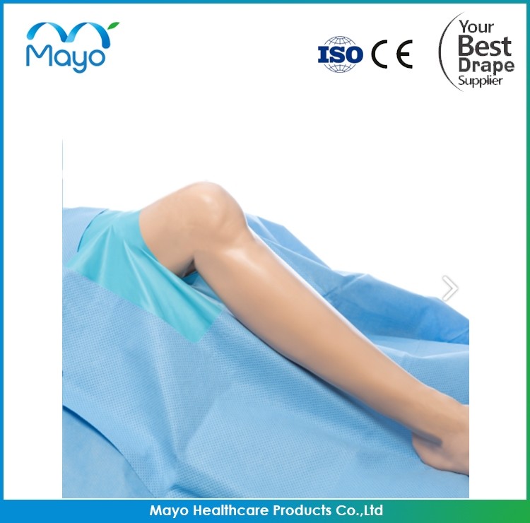 Blue Knee Arthroscopy Drape Extremity Drape OEM Sterile Drape