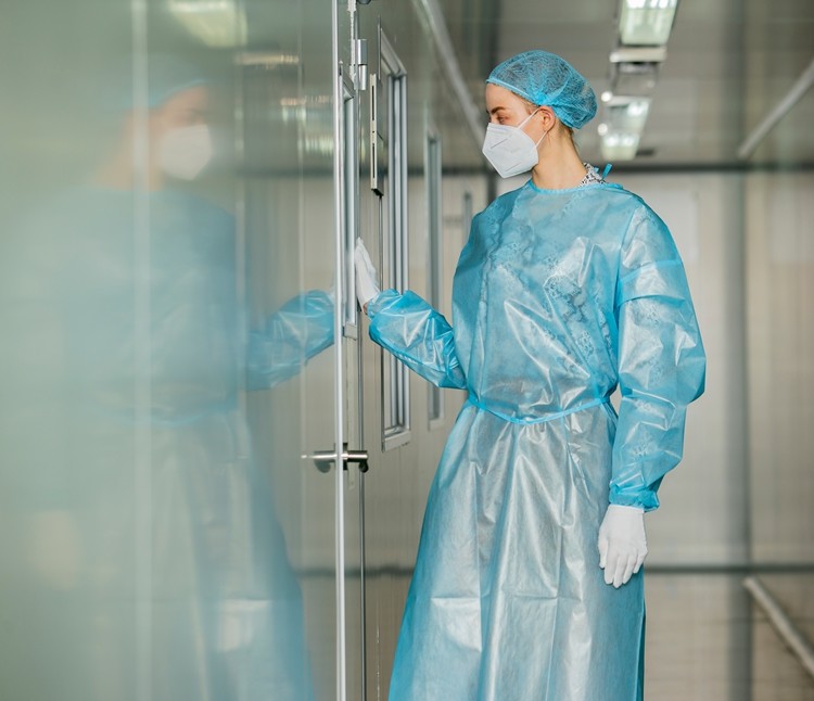 Chemical resistant surgical isolation gown disposable 2ply SPP ...