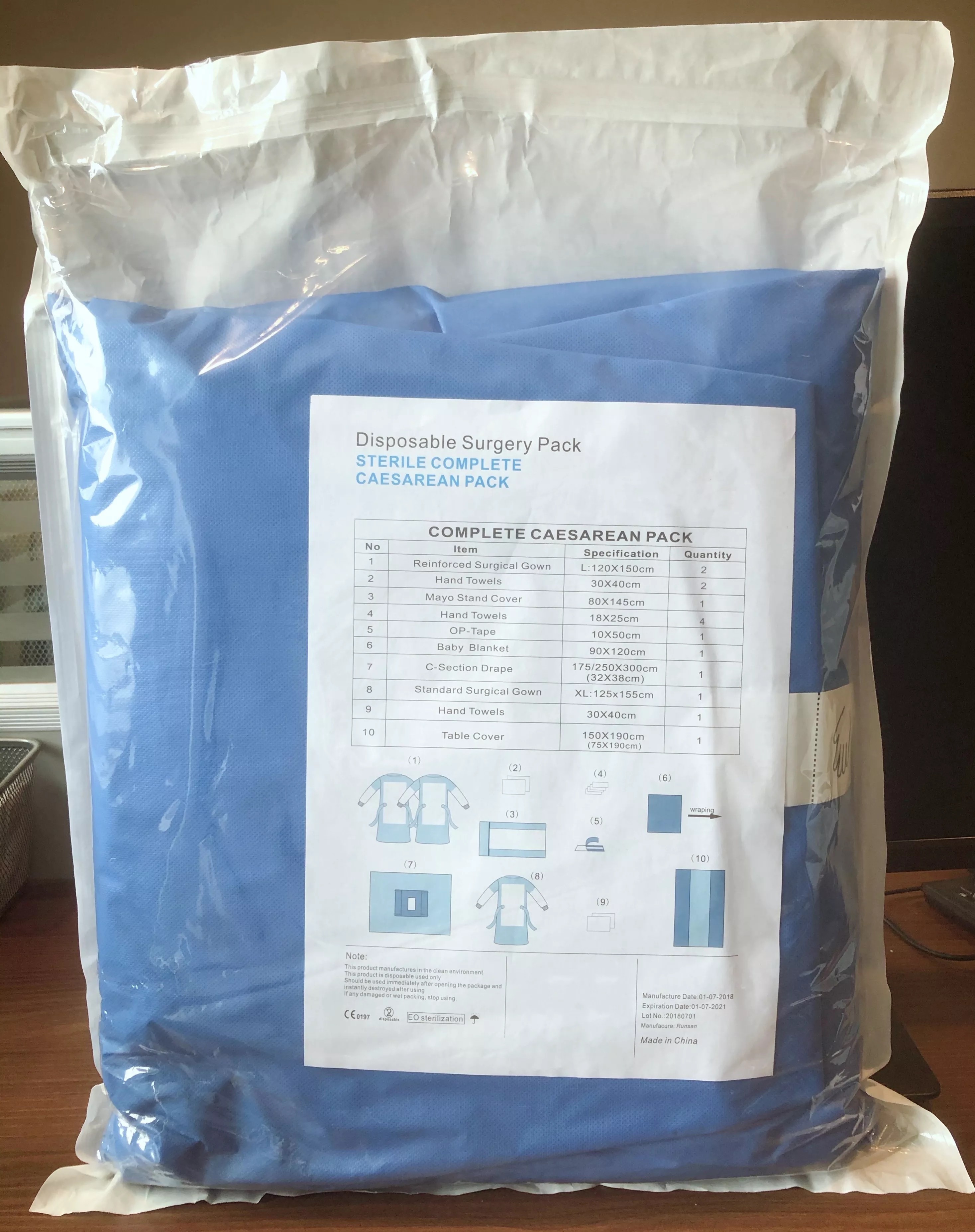 Best Selling Sterile Complete Caesarean Section Pack