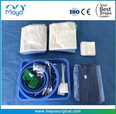 ISO13485 Angiography Drape Pack PE Viscose Surgical Drapes Kit