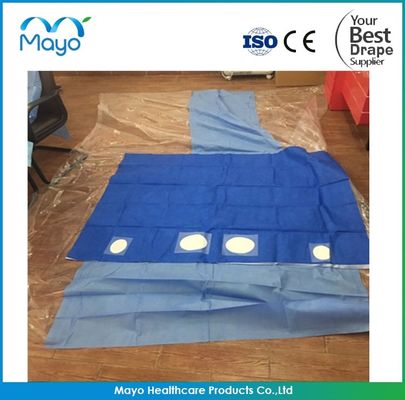 PP PE Femoral Angiography Drape Disposable Surgical Drapes With 4 Hole