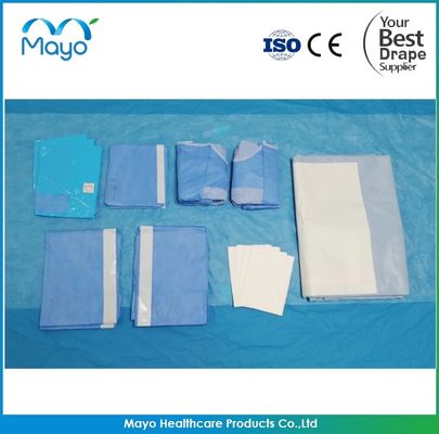 Blue Laparotomy Drape Pack SMS Laparoscopy Pelviscopy Pack