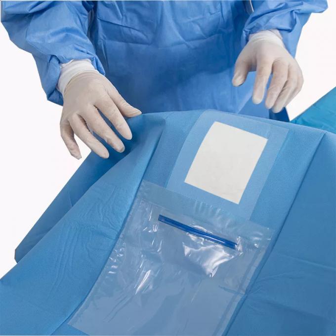 MAYO Surgical Eye Sheet Drape With Double Fluid Collection Pouches