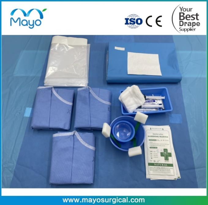 Customized Sterile Cardiothoracic Drapes For Femoral Angiography Drape Pack