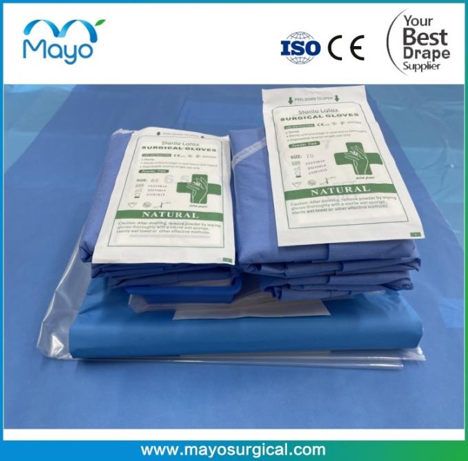 Customized Sterile Cardiothoracic Drapes For Femoral Angiography Drape Pack