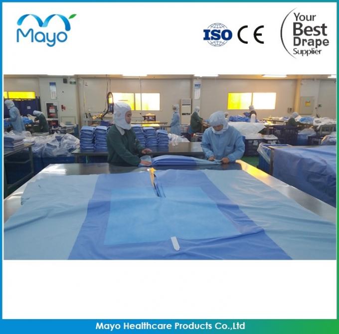 OEM Angiography Drape Pack Angio Drape Set For Hospital Neuro Operation